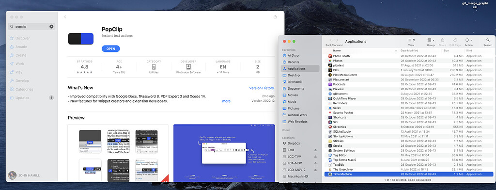 App Store shows "Open" button but app is not in Applications folder - PopClip - PopClip Forum